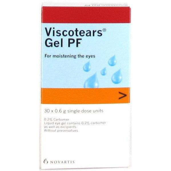 Viscotears Gel PF Eye Drops 0.6g X 30 Single Vials – Cutprice Online